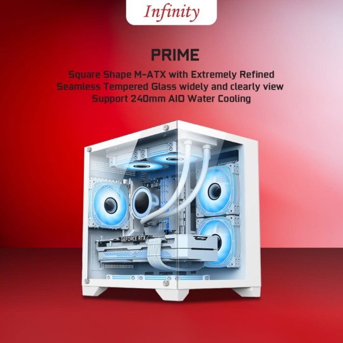 INFINITY PRIME CASING - mATX Cassie Without Fan - WHITE | Shopee Malaysia