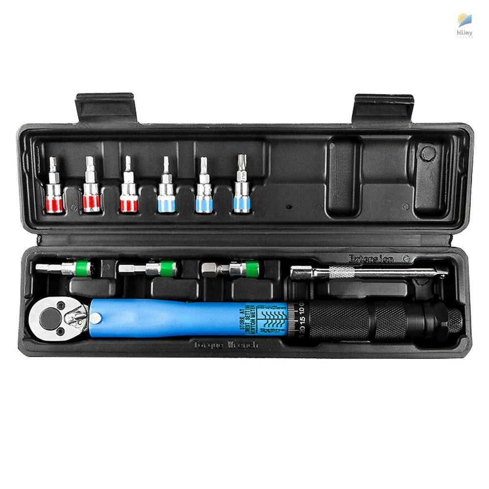 Adjustable Torque Wrench Set 1/4Inch Drive Spanner Kit 3-33N.m Hand ...
