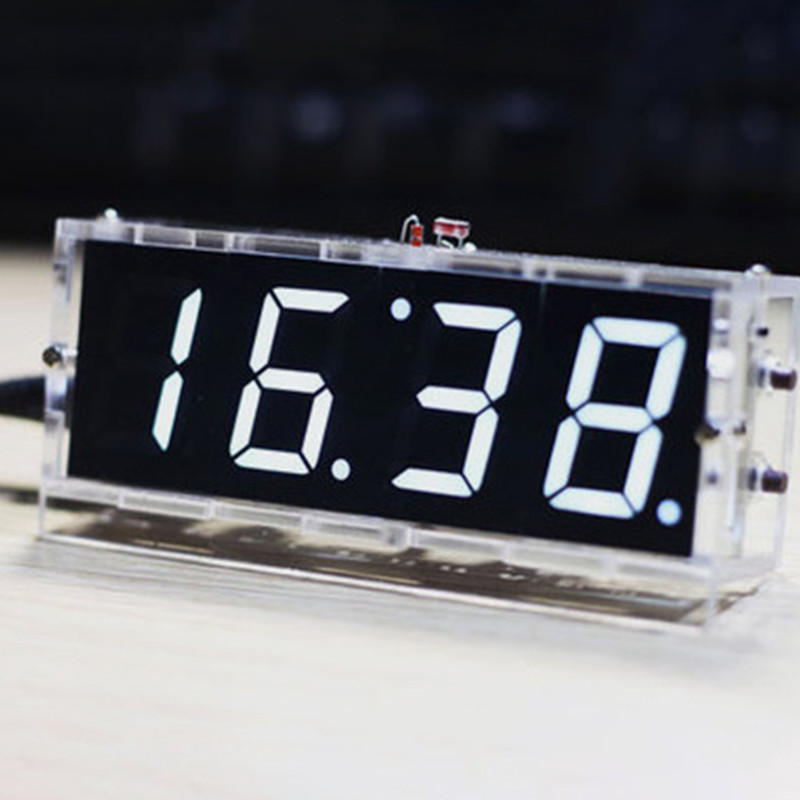 Single chip digital clock kit light control 1 inch LED digital tube ...