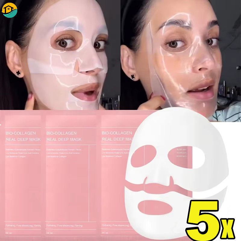 Bio Collagen Face Mask Moisturizing Oil-Control Brightening Skincare ...