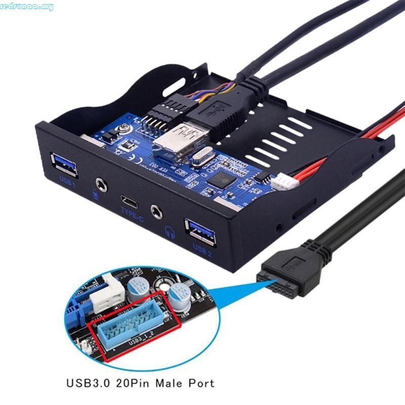 redsunaa USB HUB USB 3 0 TYPE-C USB 3 0 Front Panel H-D 3 5mm Headphone ...