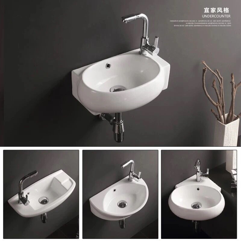 Toilet Corner Basin Hanging Basin Small Apartment Wall-Mounted Ceramic ...