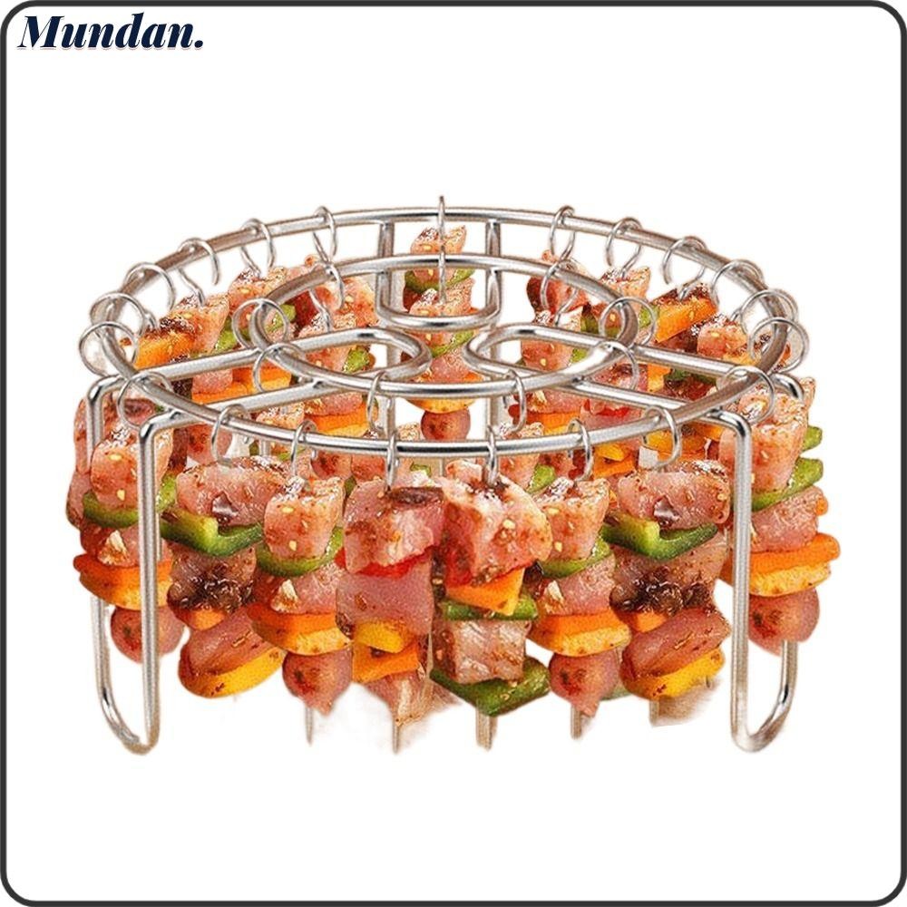 MUNDAN Vertical Grill Rack, Stainless Steel 12/24/49 Skewer Holder ...