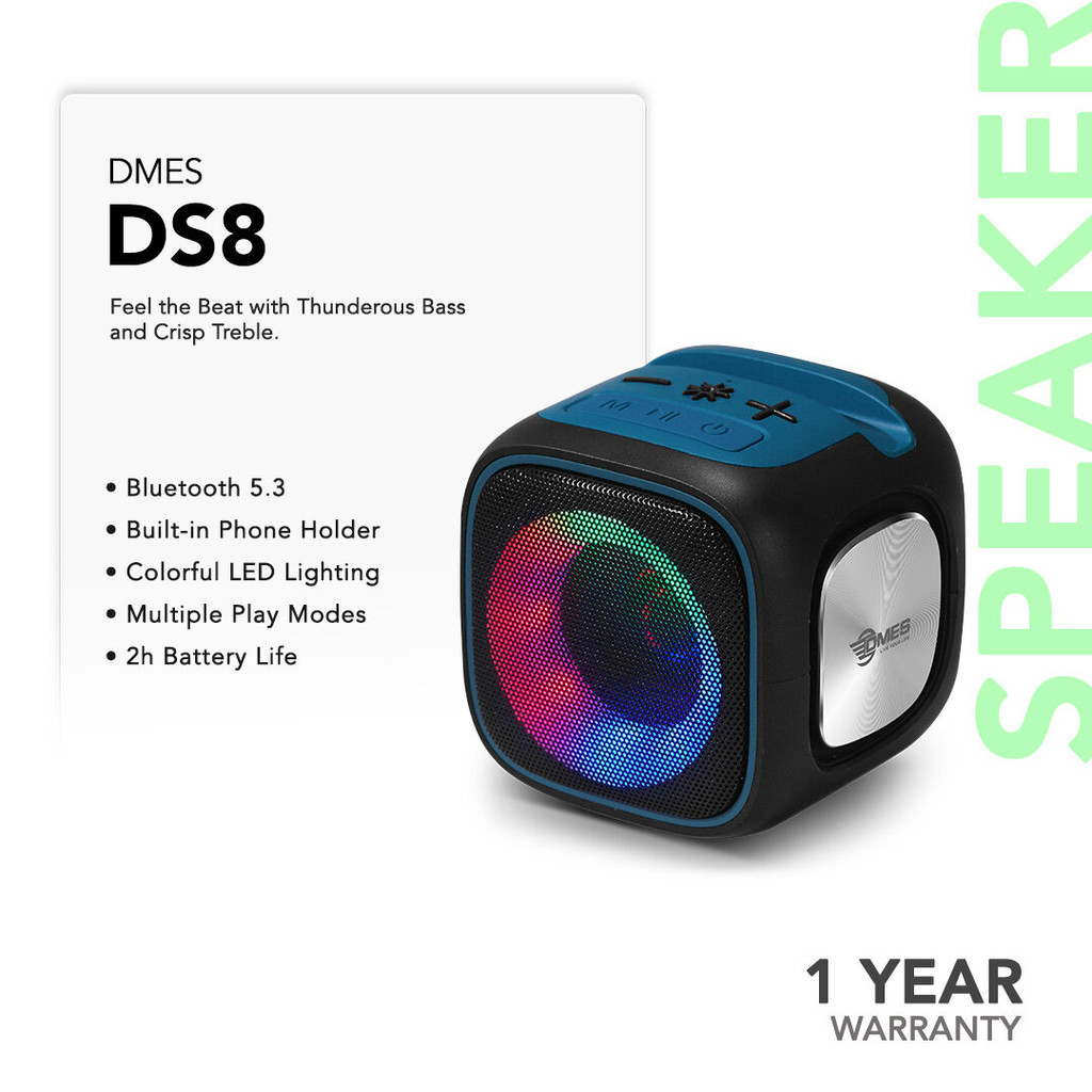 Dmes DS8 Bluetooth Speaker RGB Light 7W TWS 360° Sound AUX TF Card FM ...