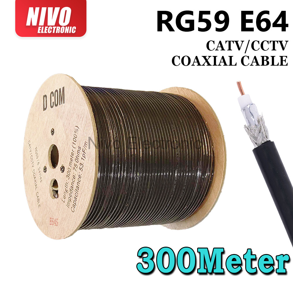 DCOM 300Meter RG59 E64 Cable Coaxial for CATV/CCTV Use | Shopee Malaysia