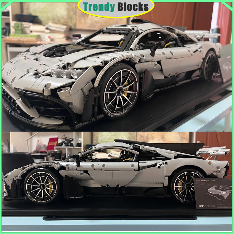 1:8 Mercedes-Benz AMG ONE Building Blocks Supercar C61503 Racing Model ...