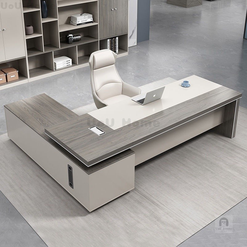 Modern Simple Boss table desk Meja Pejabat DIRECTOR CEO President of ...