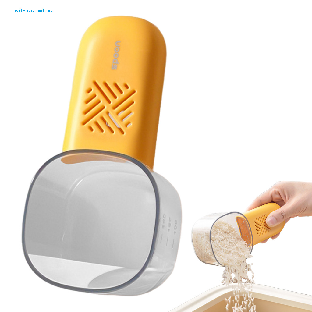 Scale Rice Bucket Organizer Transparent Scale Marking Container Scale ...