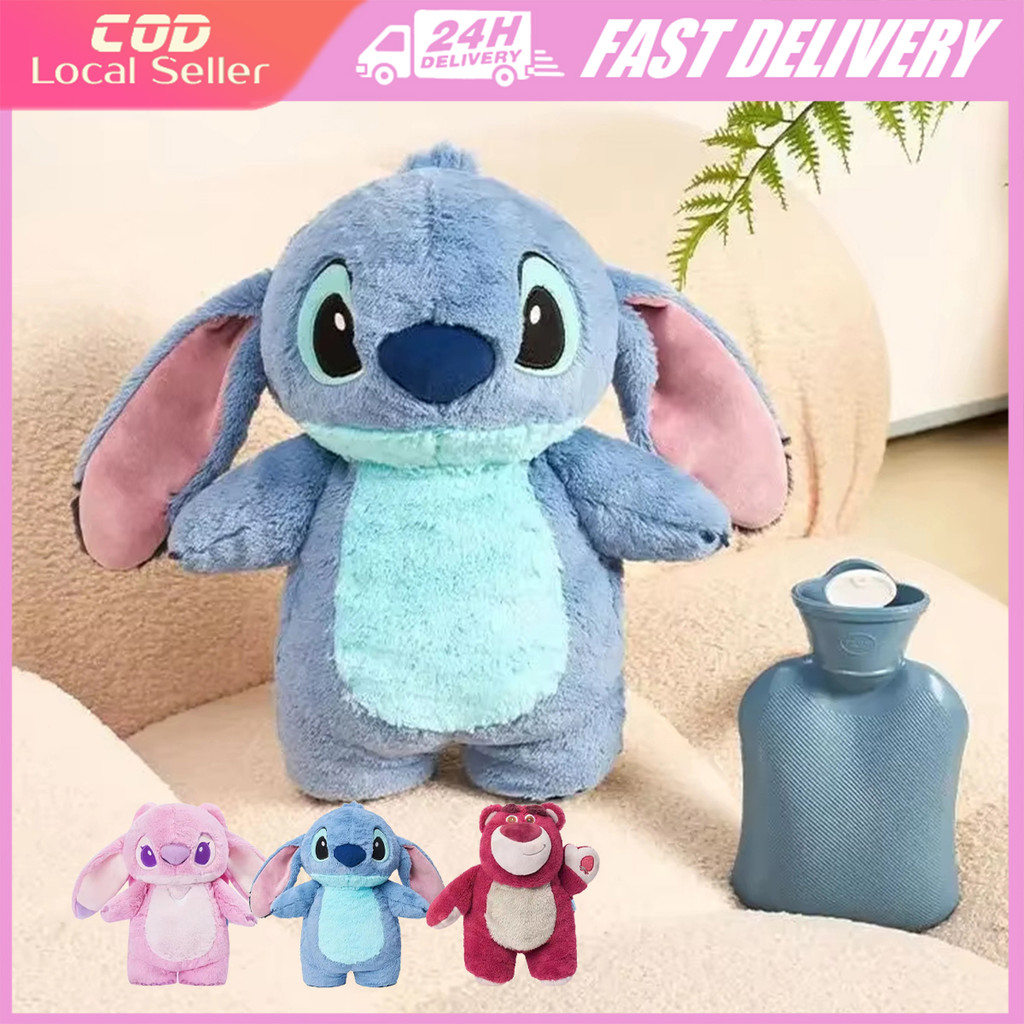 Anime Kawaii Turo Lilo Stitch Plush Hot Water Bottle Warm Water Bottles ...