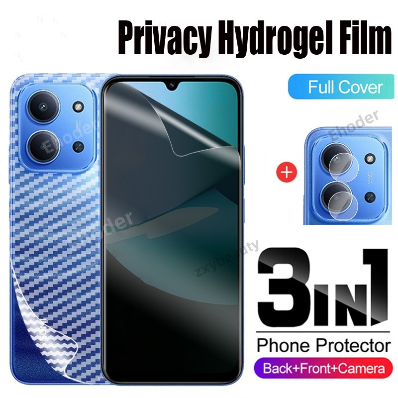 Privacy Hydrogel Film For Redmi 15C 4G 5G 2025 Carbon Back Film For ...