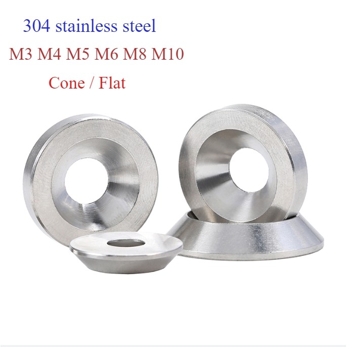 M3 M4 M5 M6 M8 M10 304 Stainless Steel CONE / FLAT Washers Solid ...