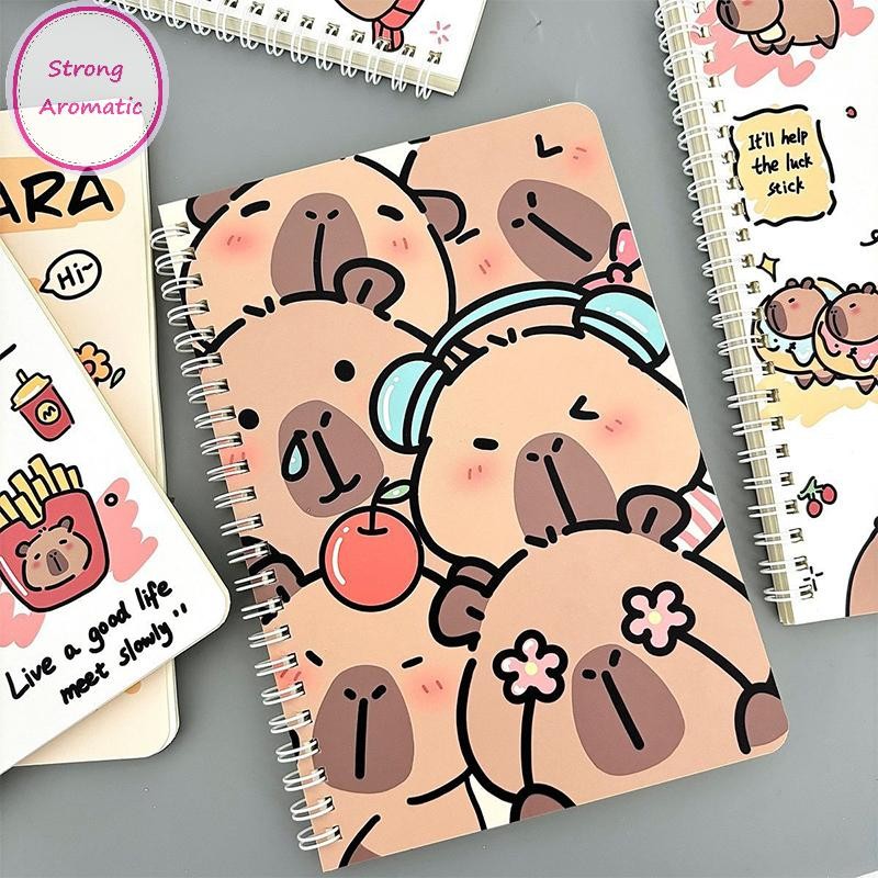 STRO Cartoon Kawaii Capybara A5 Coil Notebook Exercise Book Cute ...