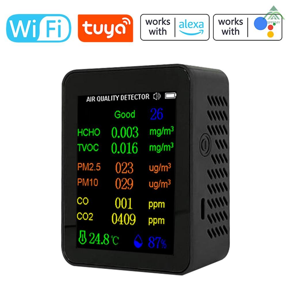 Portable Air Quality Meter 9in1 PM2.5 PM10 CO CO2 TVOC HCHO AQI ...