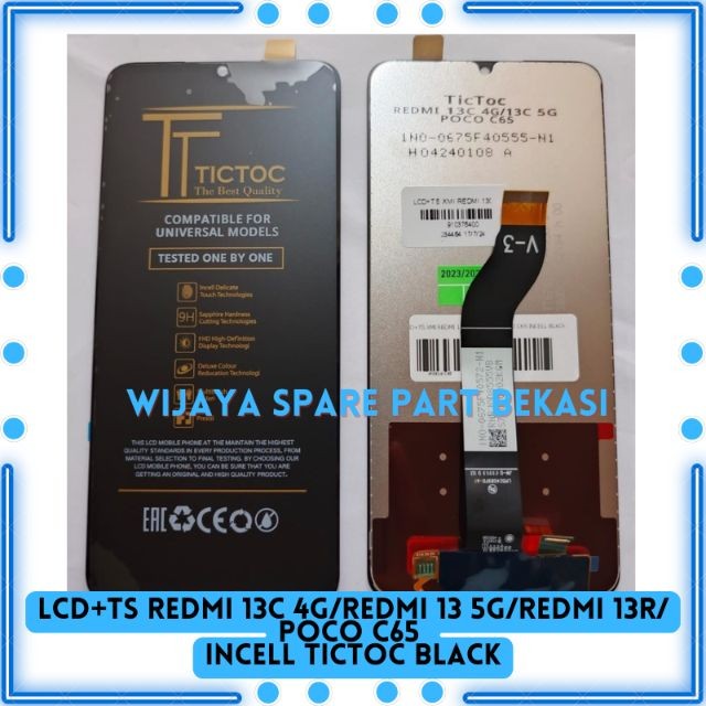 Lcd+ts XIAOMI REDMI 13C 4G/5G/13R/POCO C65 INCELL TICCTOC BLACK ...