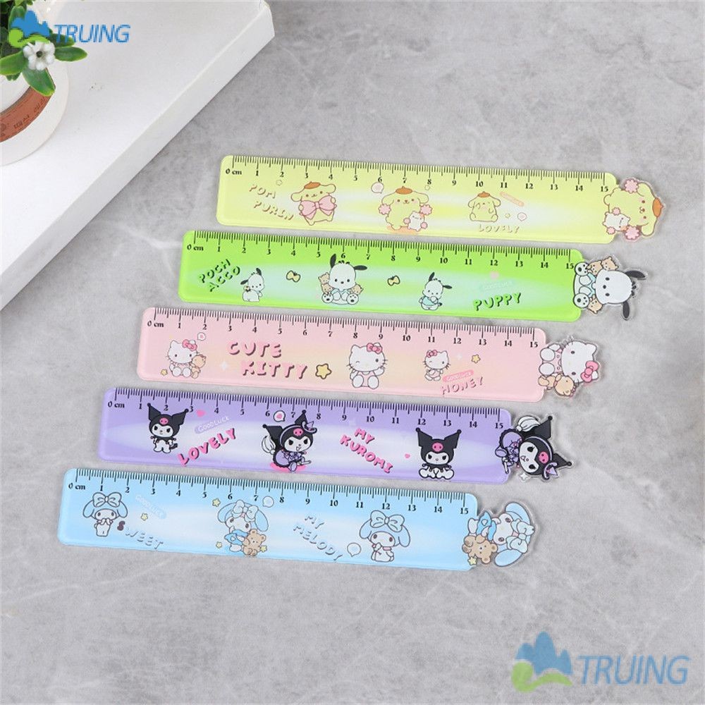 Acrylic Ruler Cartoon Stationery Scale Alien Drawing Tools Cartoon ...