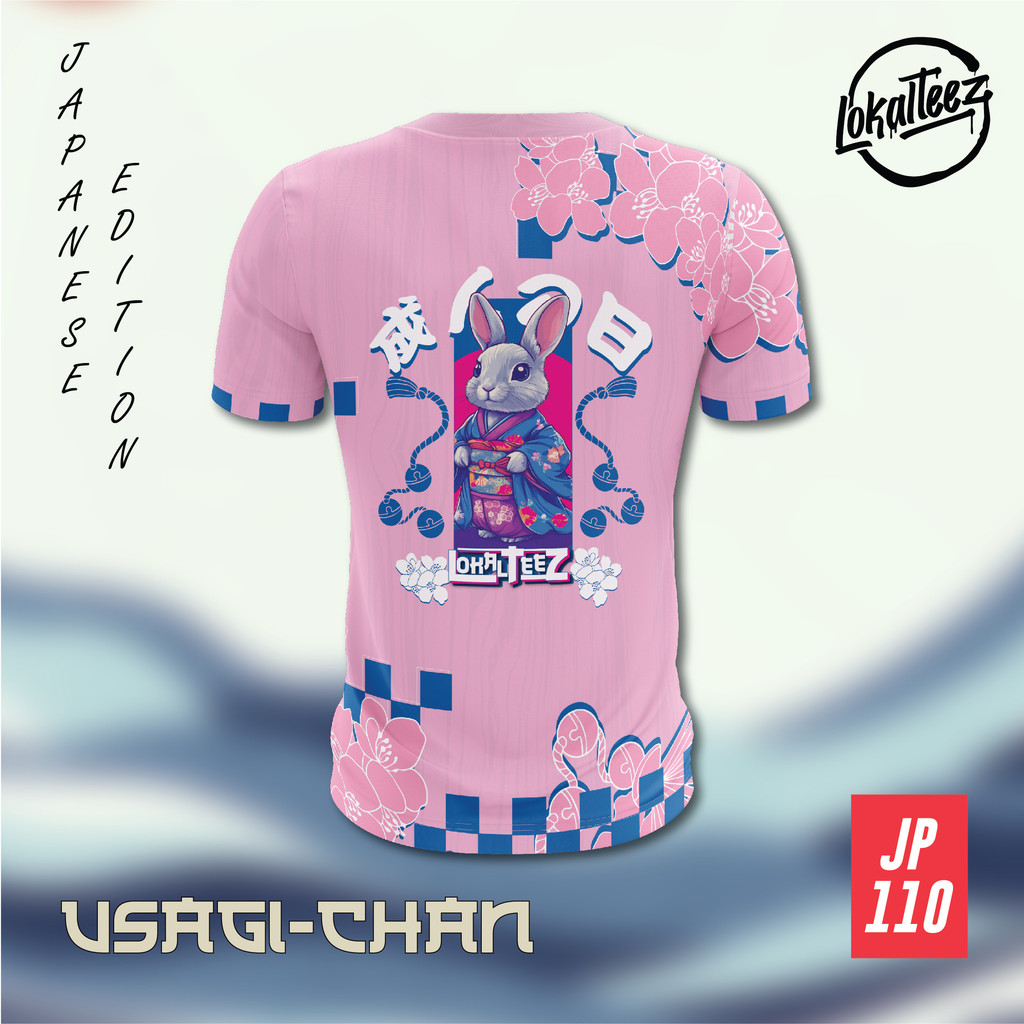 JP110 Japanese KAWAII Edition USAGI CHAN 150GSM MICROFIBER EYELET JERSEY | Shopee Malaysia