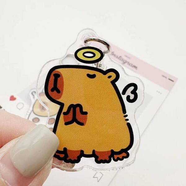 keychain mathcing keychain couple Capy Bara Rantai Kunci Akrilik Borong ...