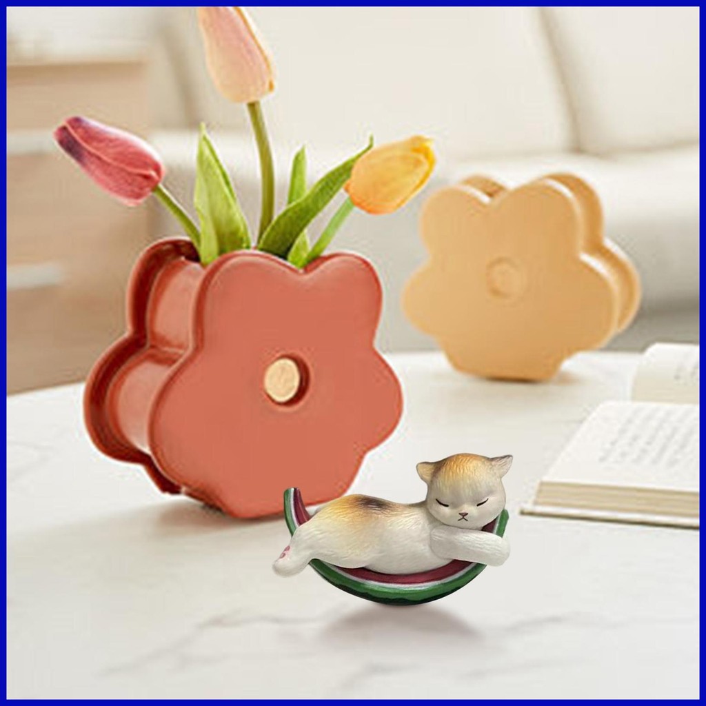 Cute Cartoon Fruit Cat Action Figure Anime Collection Figurine Doll ...
