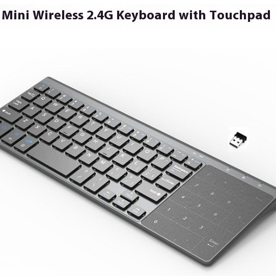 59-key Scissor Foot Keyboard Wireless Mini 2.4G with Touchpad Keyboard ...
