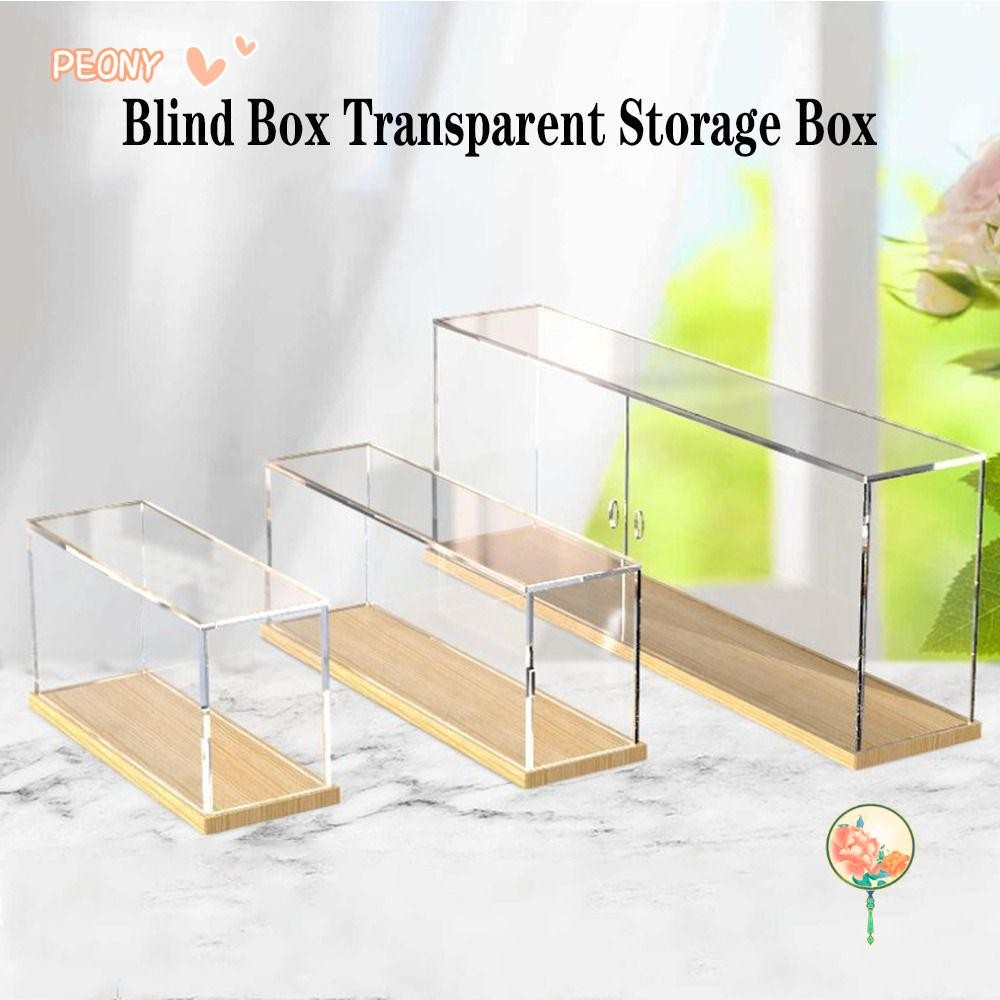 PEONY-HOME Box Storage Rack, Transparent Large Capacity Popmart Dolls ...