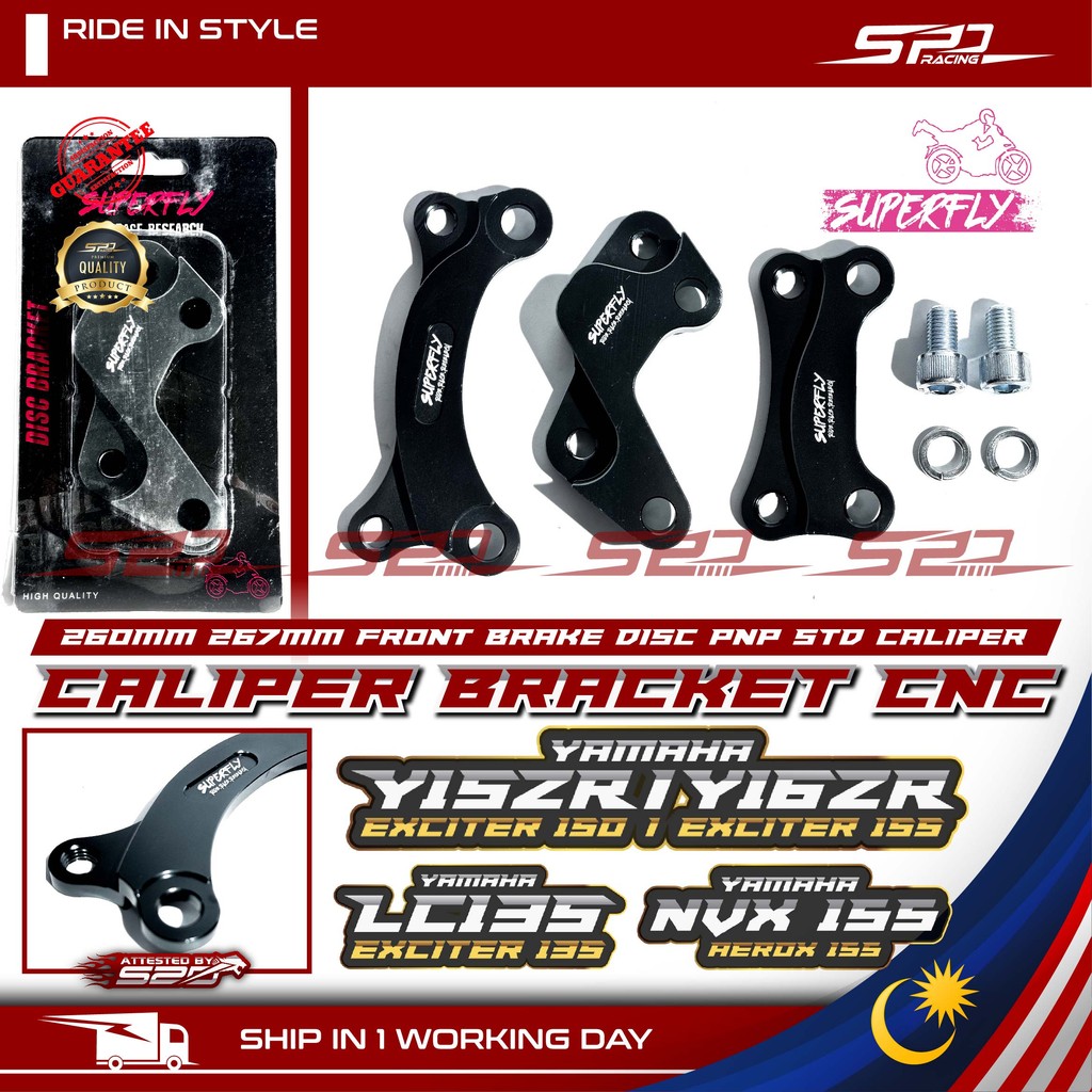 Bracket Disc Bracket Caliper STD Front 260/267MM SUPERFLY PNP LC135 Y15 ...