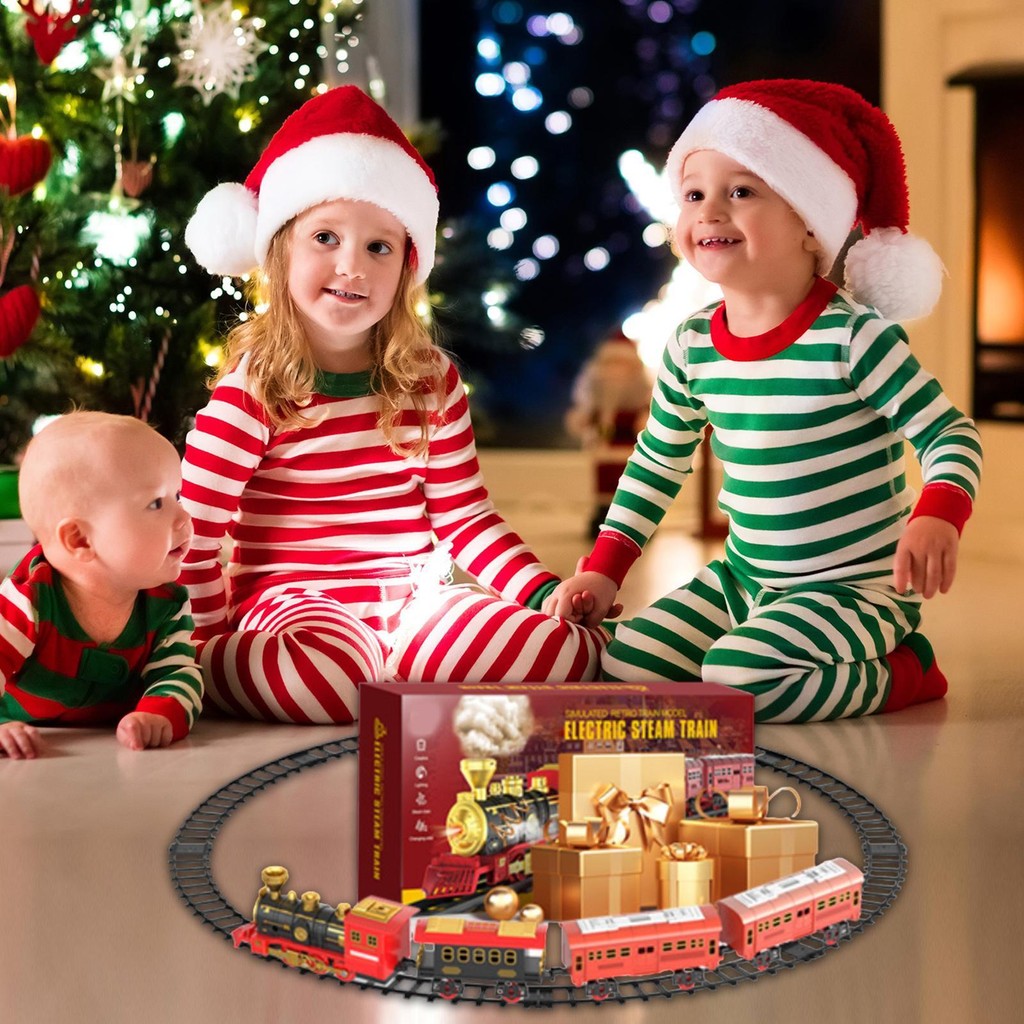 Electric Train for Kids Classic Electric Train Toy Sound Train Set ...
