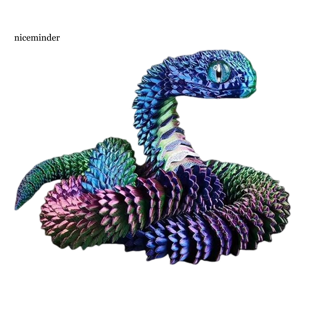 ZNCE_ Articulated Snake Decoration Flexible 3d Printed Snake Toy ...