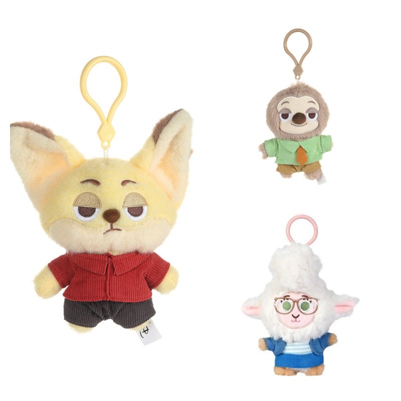 Kawaii Zootopia Nick Wilde Judy Hopps Plush Keychain Cartoon Stuffed Doll Backpack Pendant Gift ...