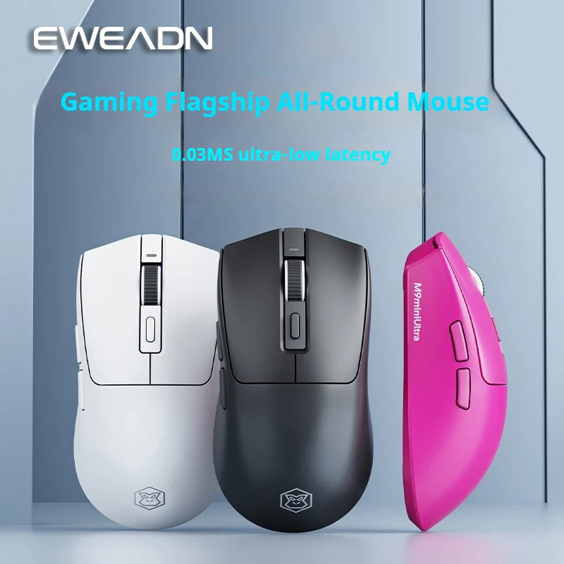 EWEADN M9 Mini ultra wireless mouse PAW3395 gaming office ergonomics,52g Lightweight Macro ...