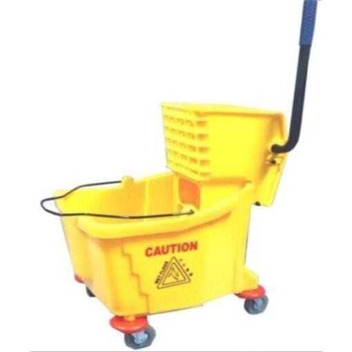 36 Litre mop cart / wringer mop pail with wheel/ mop bucket with wheel ...