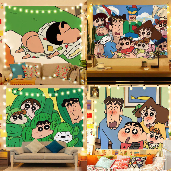 Crayon Shin-Chan Tapestry Background Cloth Bedroom Background Wall ...