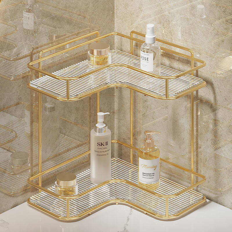 Light Luxury Acrylic Triangle Rack Toilet Corner Storage Rack Bathroom ...