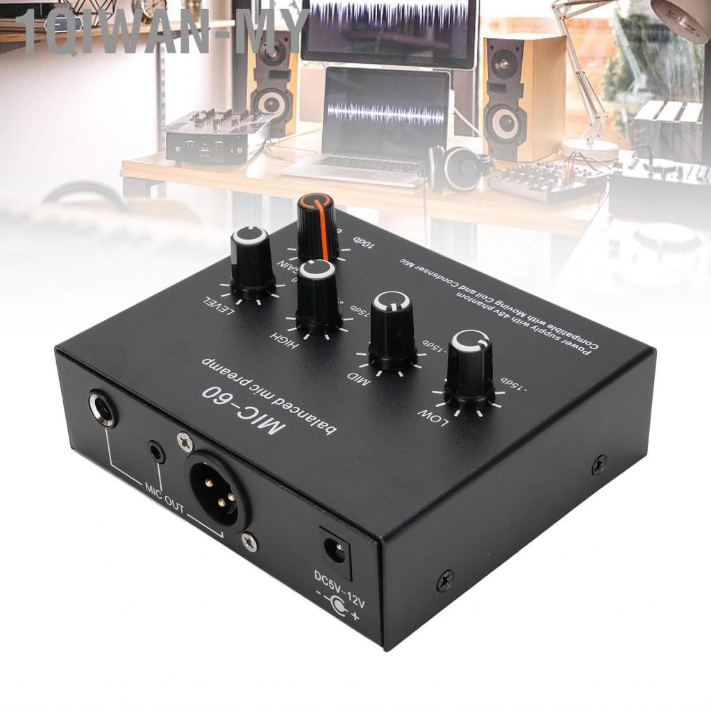 1qiwan-my Microphone Preamp Mic Booster Home Audio Power Amplifier with ...