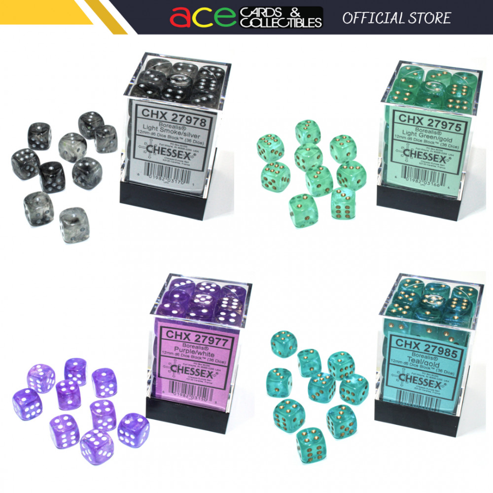 Chessex Dice Borealis Polyhedral 12mm D6 Dice Set | Shopee Malaysia
