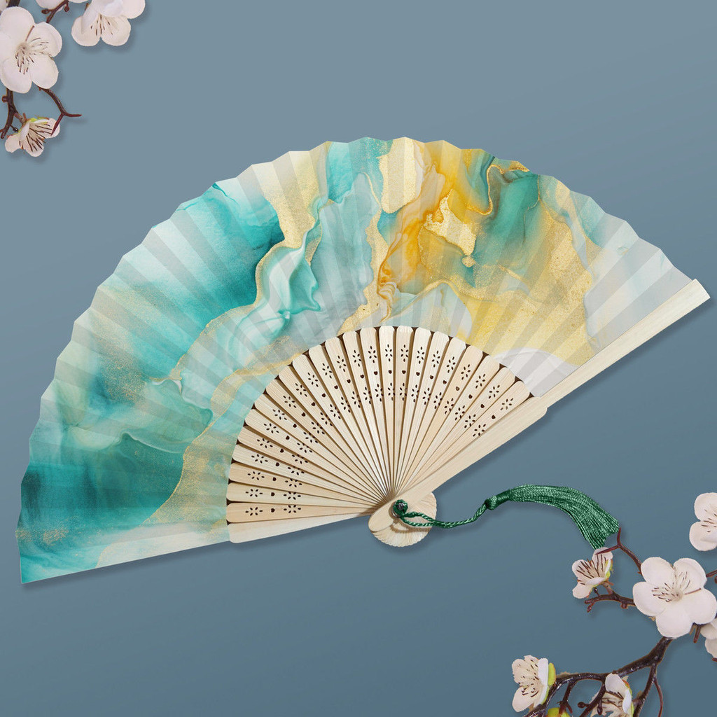 [3493 People Praise] Ancient Style Calligraphy Folding Fan Can Inscript ...