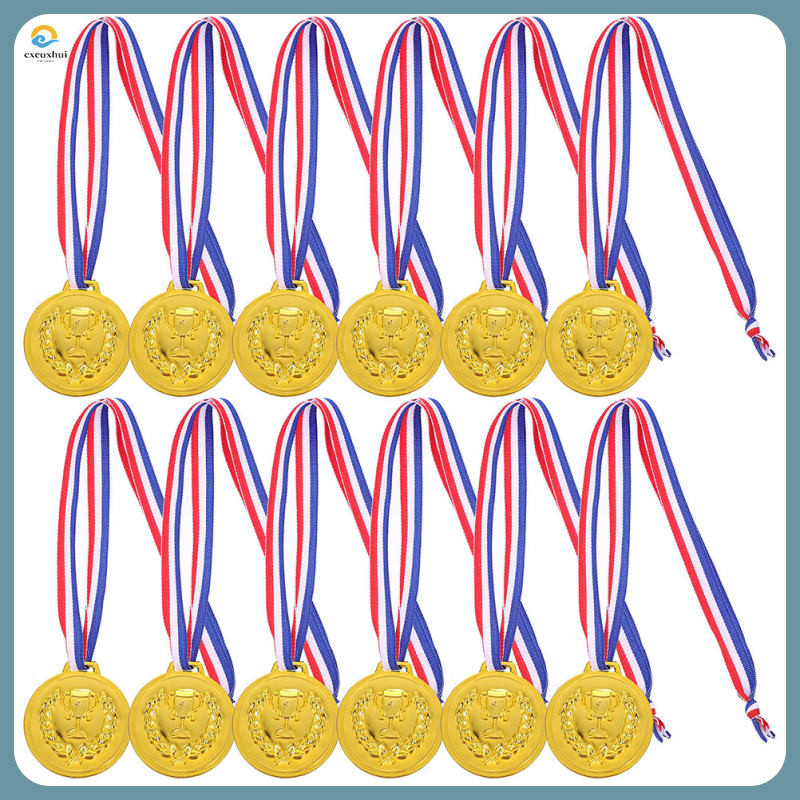 50 Pcs Medal Toy Gold Medals Appreciation Award Soccer Basketball Cloth ...