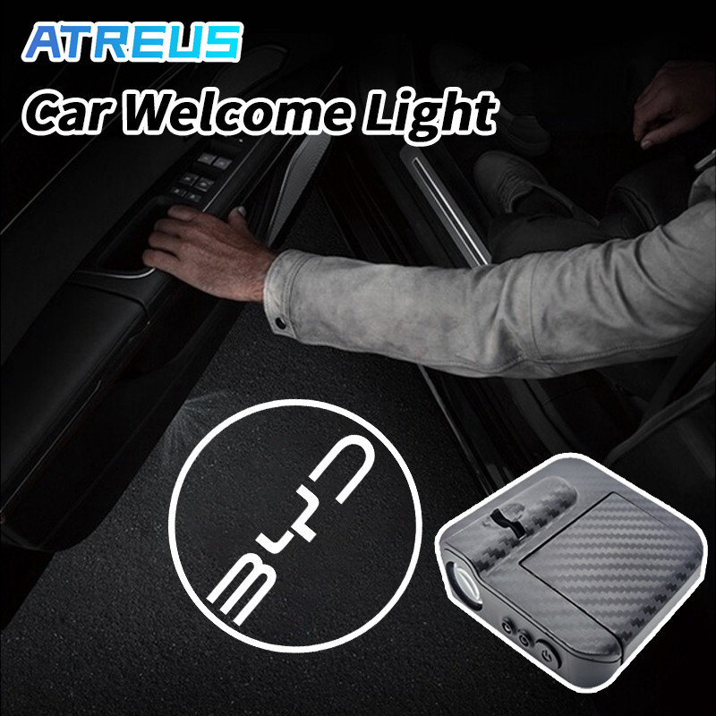 BYD Wireless Welcome Light Carbon Fiber Car Door Light Night Lamps Car ...