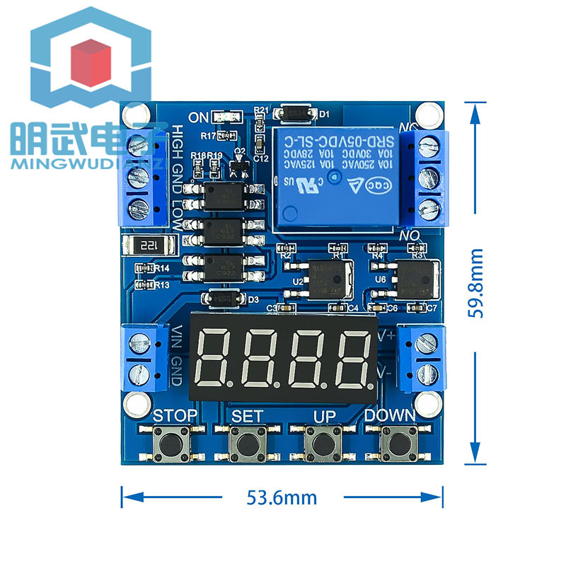 All-way Relay Module Delay Power-off Trigger Voltage Upper Lower Limit Detection Cycle Timer ...