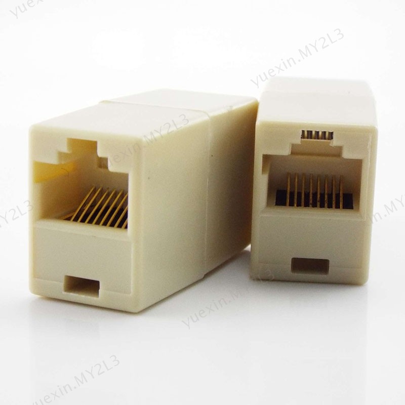 Network Dual Straight Head Lan Cable Joiner Ethernet Coupler RJ45 ...