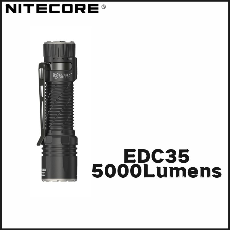 NITECORE EDC35 5000 lumen Rechargeable EDC Flashlight with illumination distance of 550 meters ...