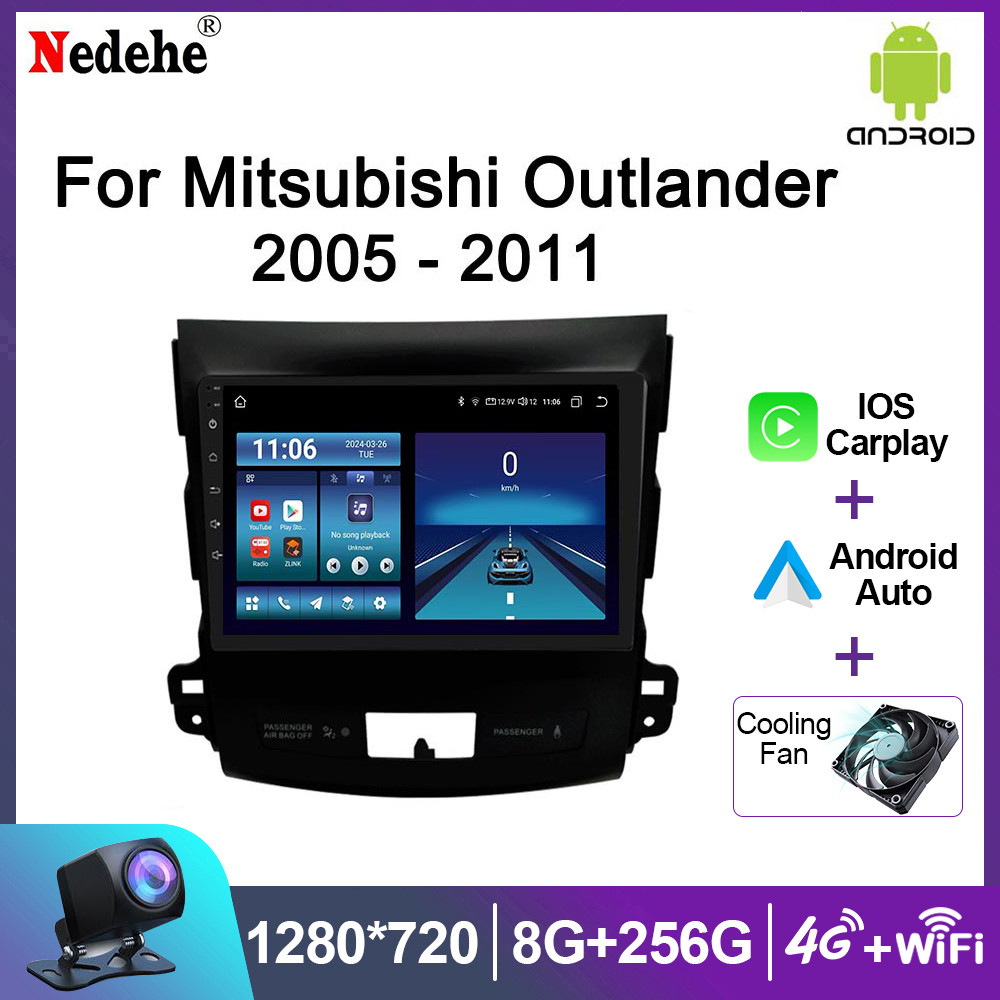 Android 14 Android Player For Mitsubishi Outlander xl 2 2005-2012 ...