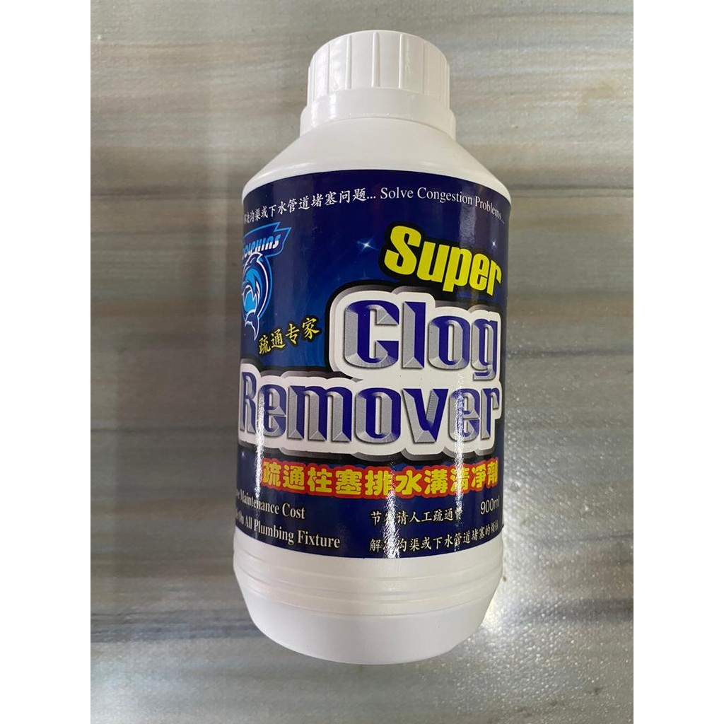 100% ORIGINAL SUPER CLOG REMOVER ( DOLPHINS ) 900 ML @CLEANER FOR SINK ...