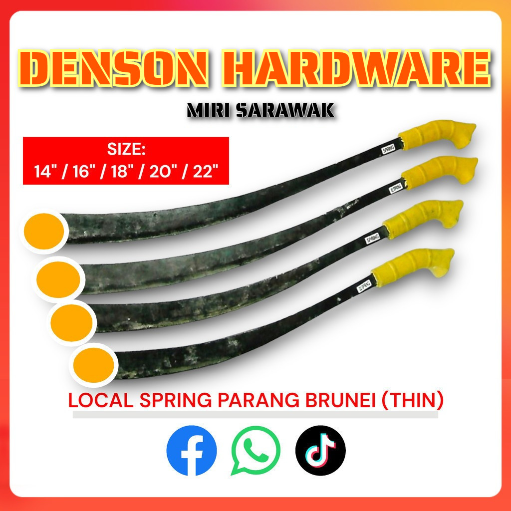 Local Brunei Spring Parang Agricultural Tool / Pisau Memotong Kebun ...