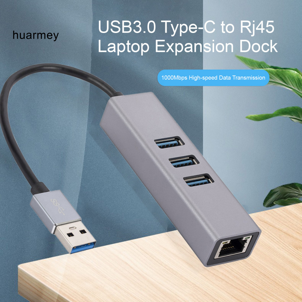 HUARMEY Aluminum Alloy USB Docking Stand Office Supplies USB30 Type-C ...