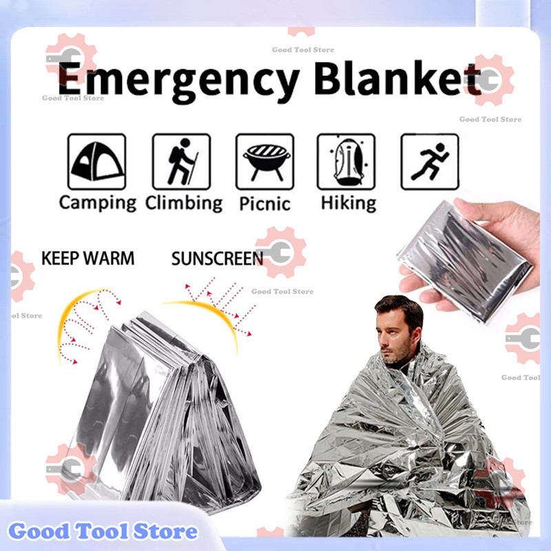 Emergency Blanket Outdoor Safety Keep Warm Wind Proof Foil Blanket ...
