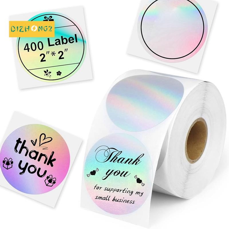 2Inch Thermal Labels Set Kit 400 Pcs Round Self-Adhesive Direct Thermal Printer Label Kit for ...