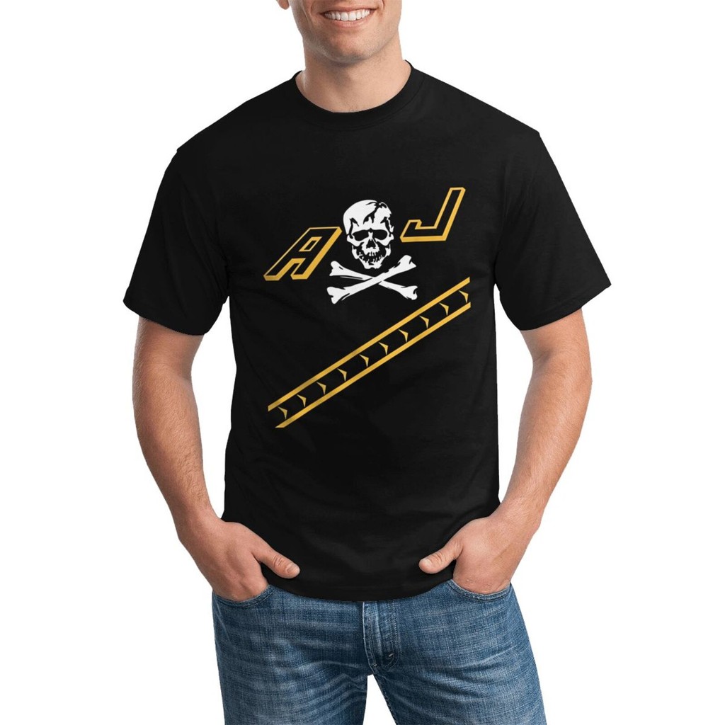 Vintage Printed Cool T Shirt Aj Skull Jolly Rogers F-14 Tomcat Airplane ...