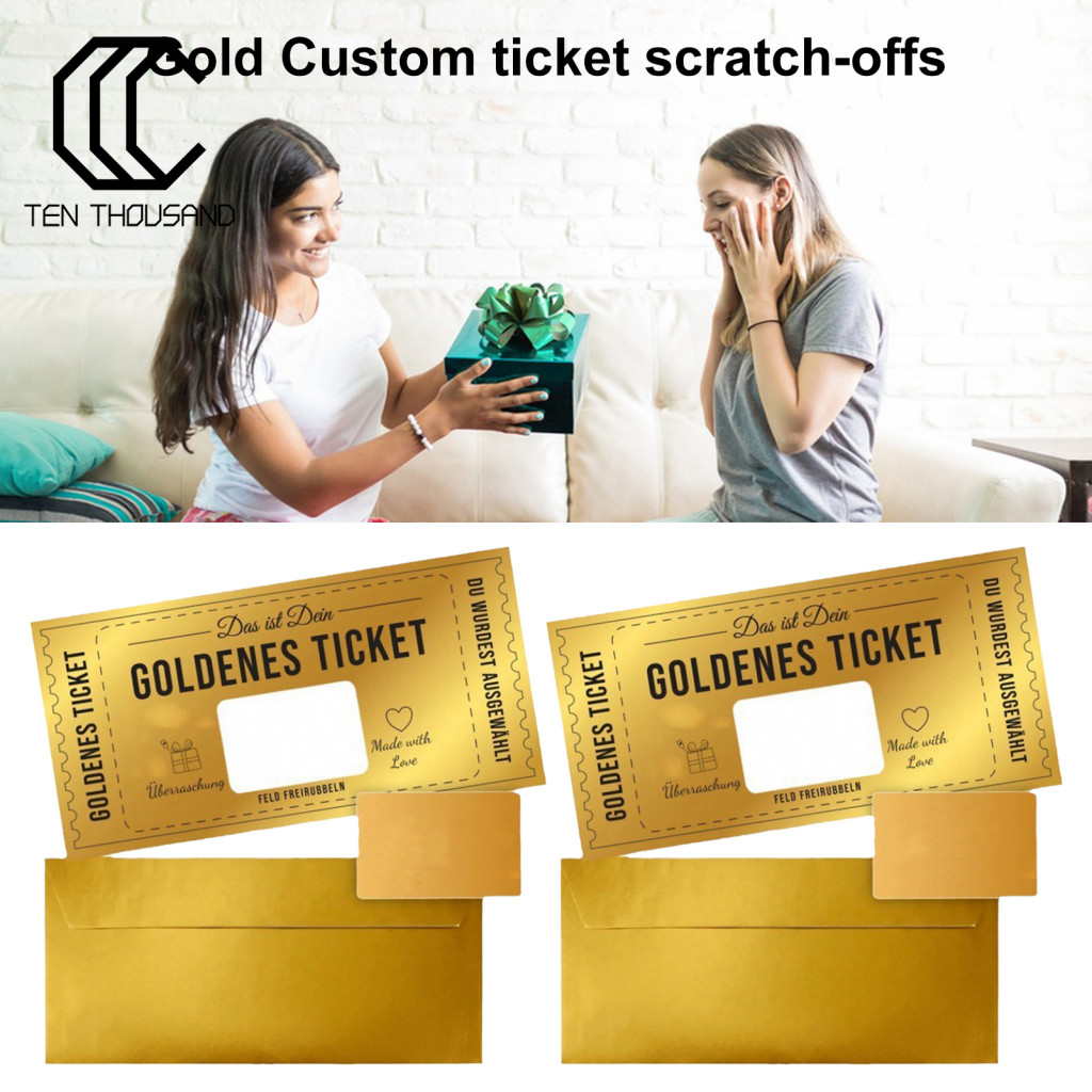 Professional Scratch Card Printing Scratch-off Stickers Golden Ticket ...