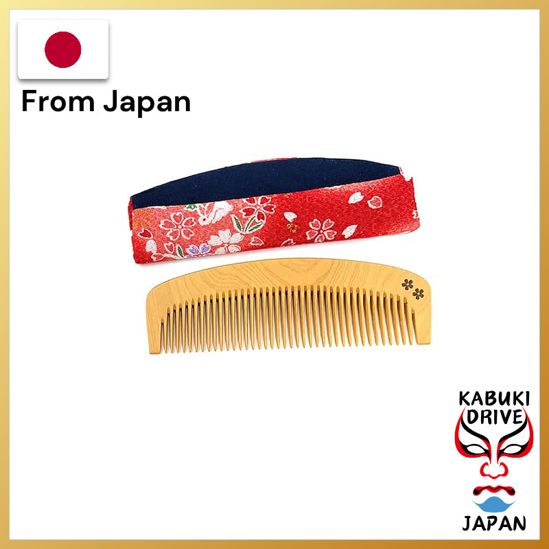 Japanese Cherry Blossom Pattern Simple Comb Series - Akane Comb with ...