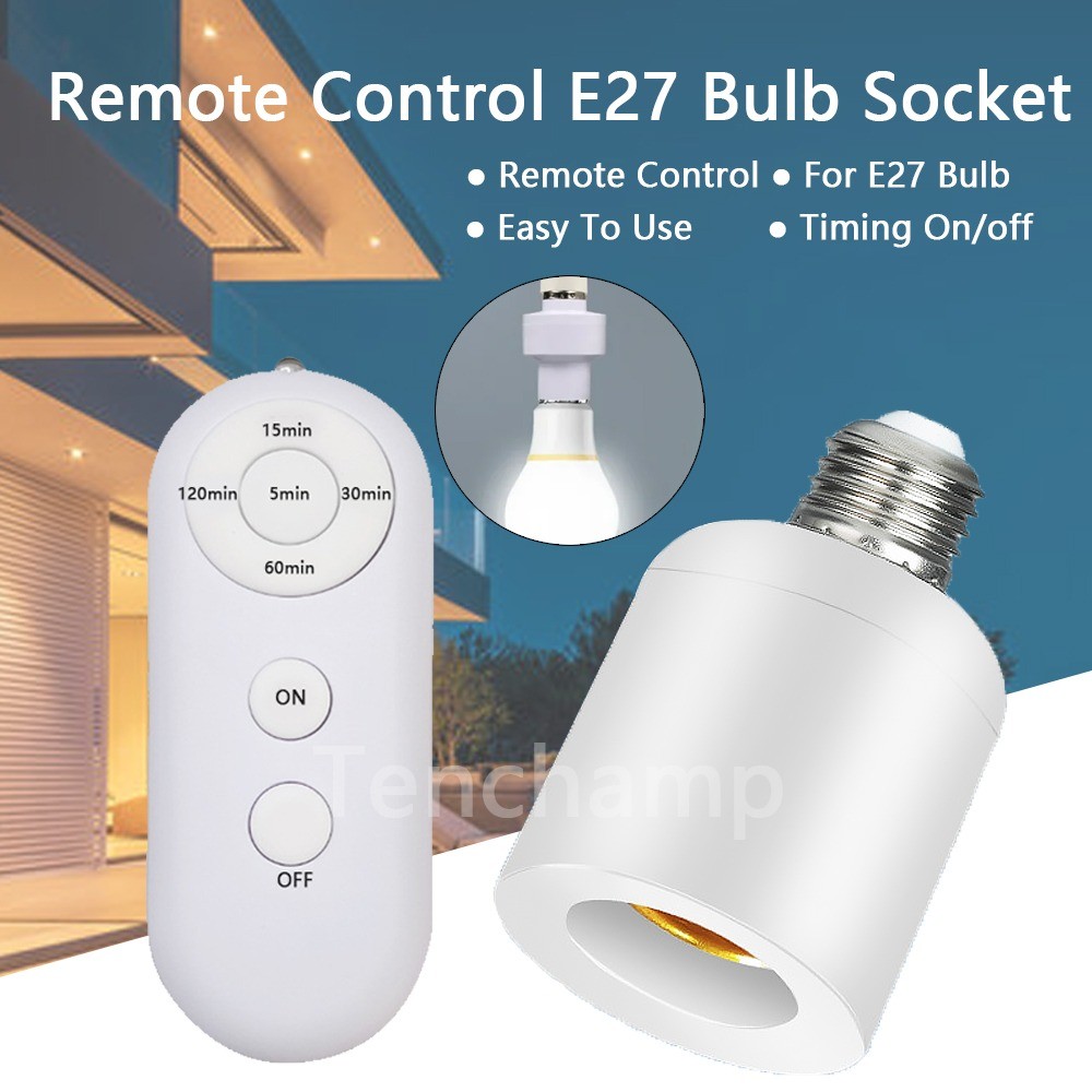 E27 Lamp Holder Remote Control Intelligent Wireless Remote Control E27 ...